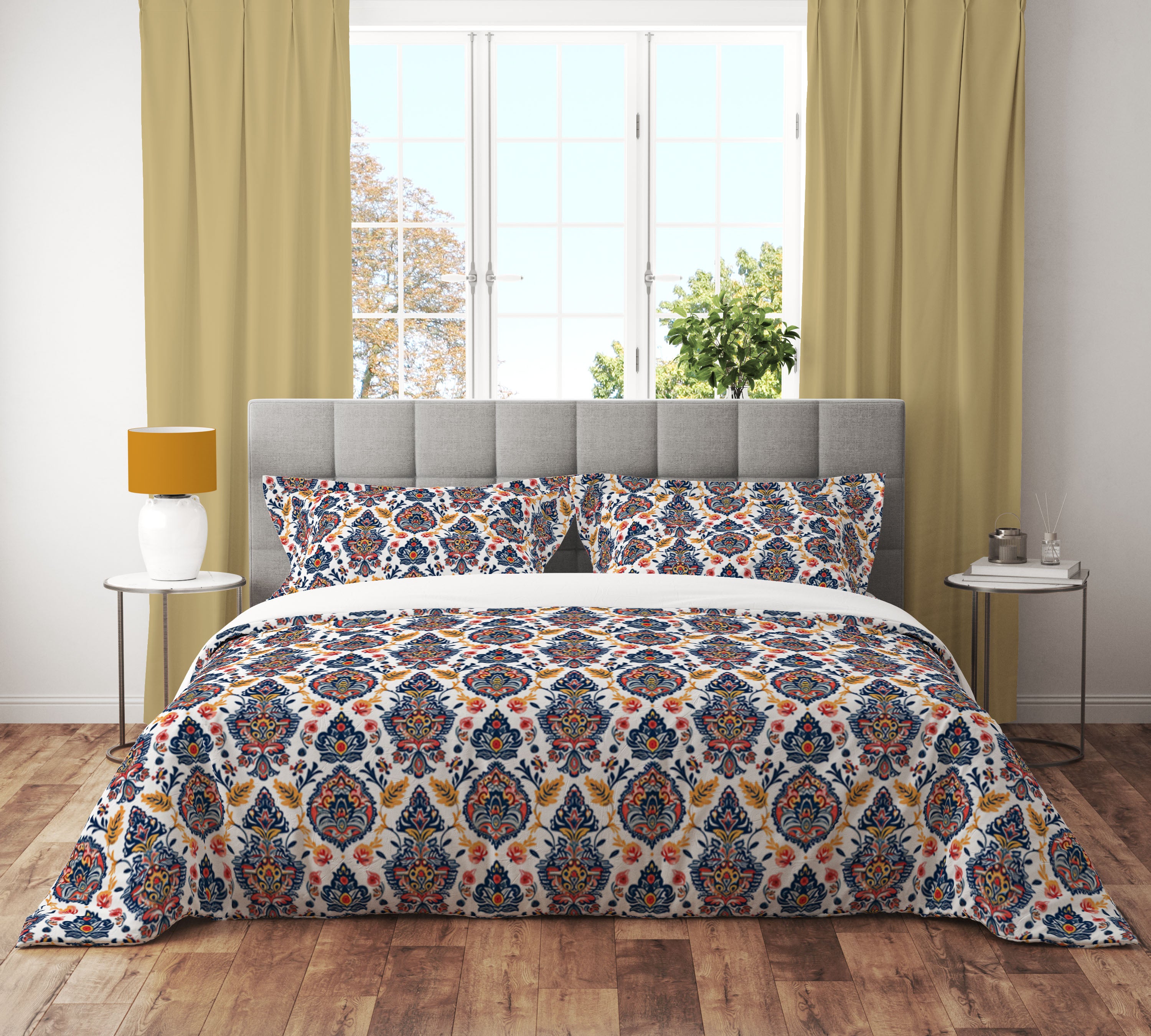 Artisan Royal Floral Paisley Art Quilt Cover Set – Adore India
