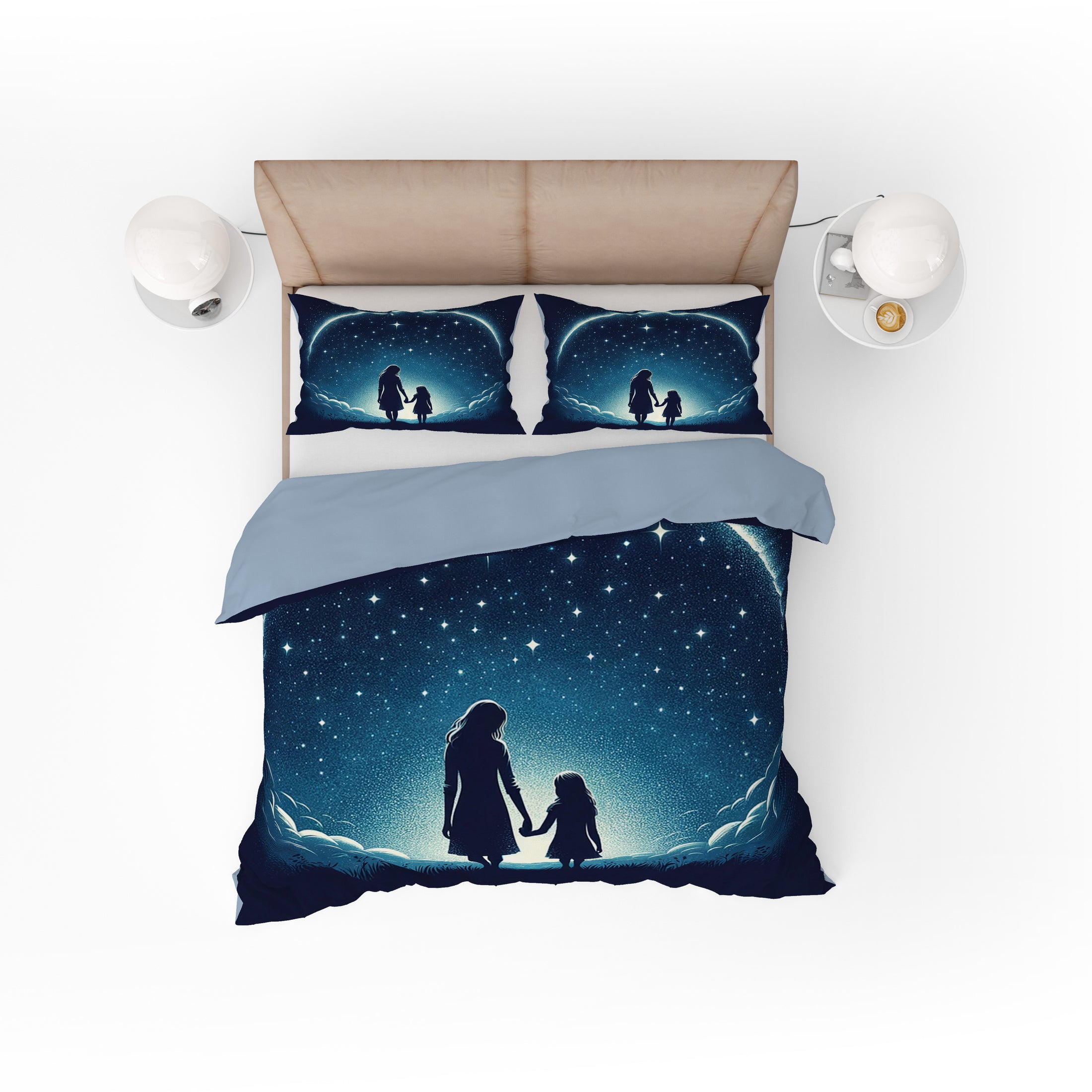 Beautiful Mandala Mother Daughter Under Star Cotton Reversible Quilt C ...